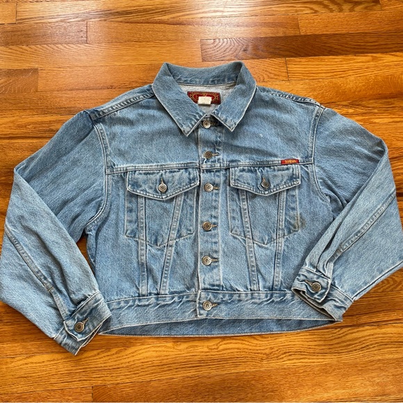 Jackets & Coats | 9s Faded Jean Jacket Button Up Fall Weather ...